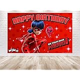 Amazon.com : 5x3 FT Miraculous Ladybug Backdrop for Birthday Party ...