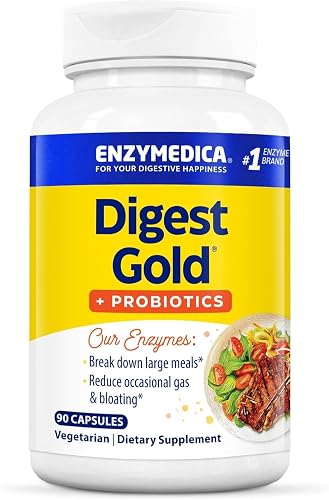Enzymedica Digest Gold + Probiotics, 2-in-1 Formula for Gut Health ...