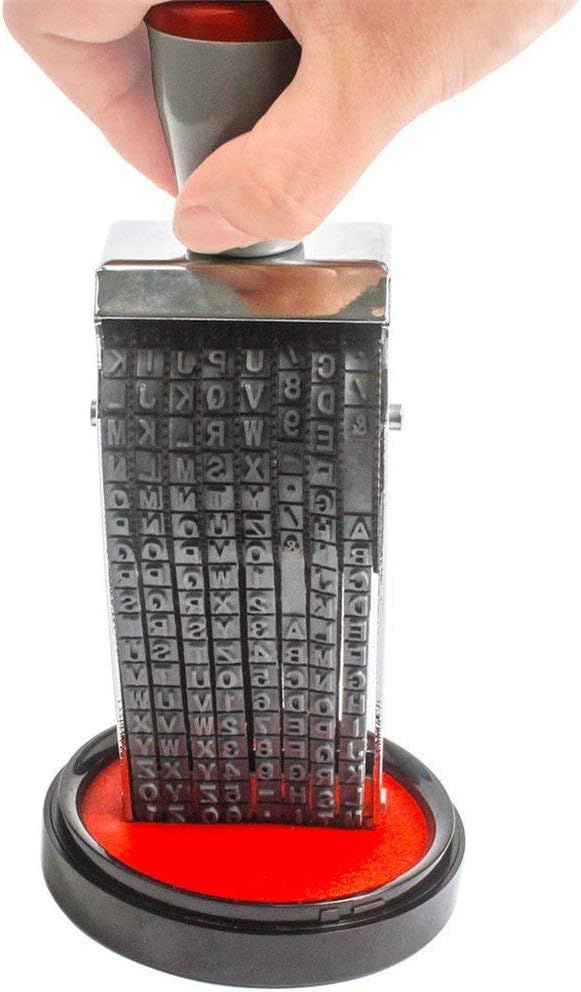 Rolling Stamp, Uooker 8 Digits Stamp Personalized English Alphabet ...