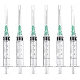 Amazon.com: 50 Pack 3ml/cc Disposable Luer Lock Lab Syringes with 21Ga ...
