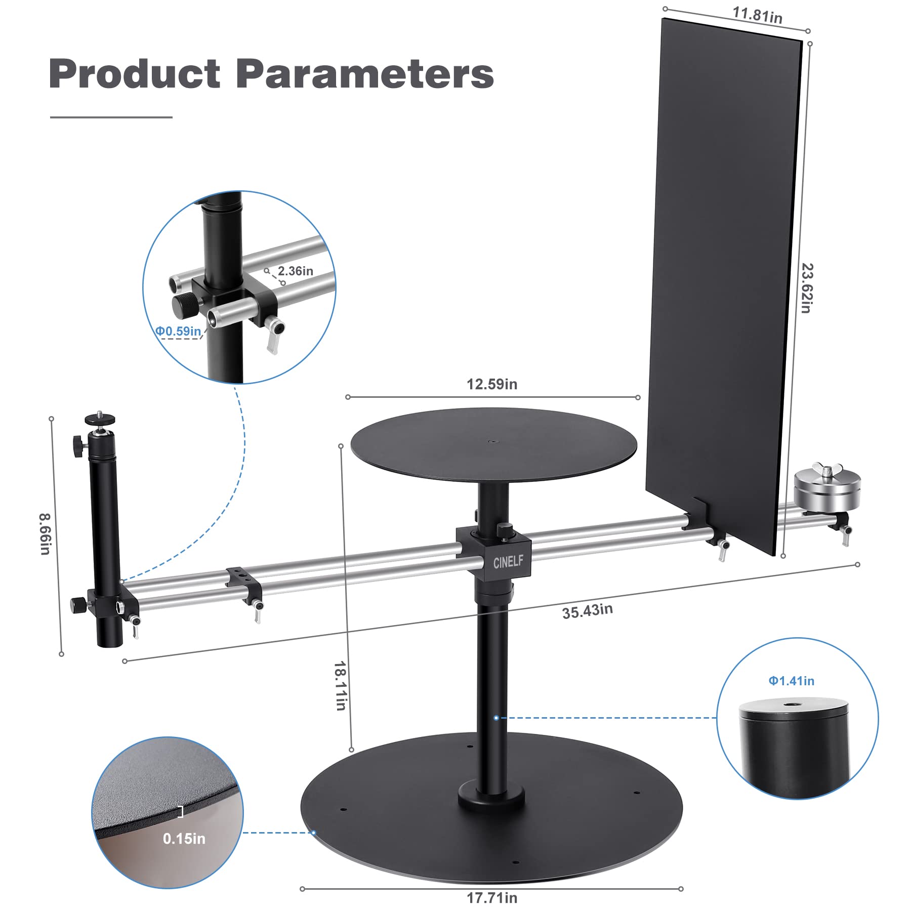 Mua CINELF Photography Turntable, Spin Table Platform 50LB 360 Photo ...