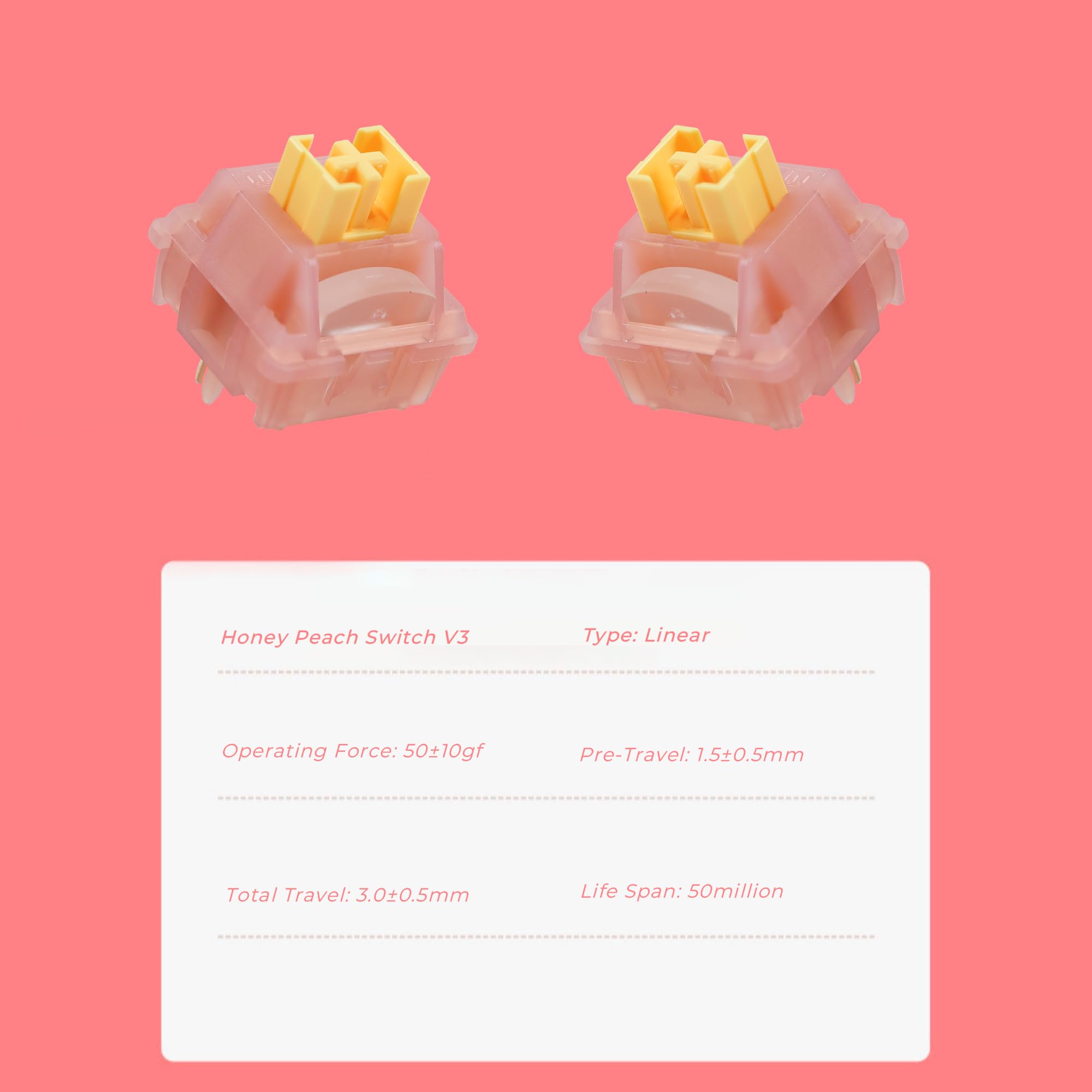 Mua Outemu Honey Peach Switch V2, 40g Pre-Lubed Silent Linear Switch for Mechanical Gaming ...