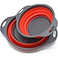 Amazon.com: Collapsible Colander, Set of 2 Pcs Collapsible Strainer ...