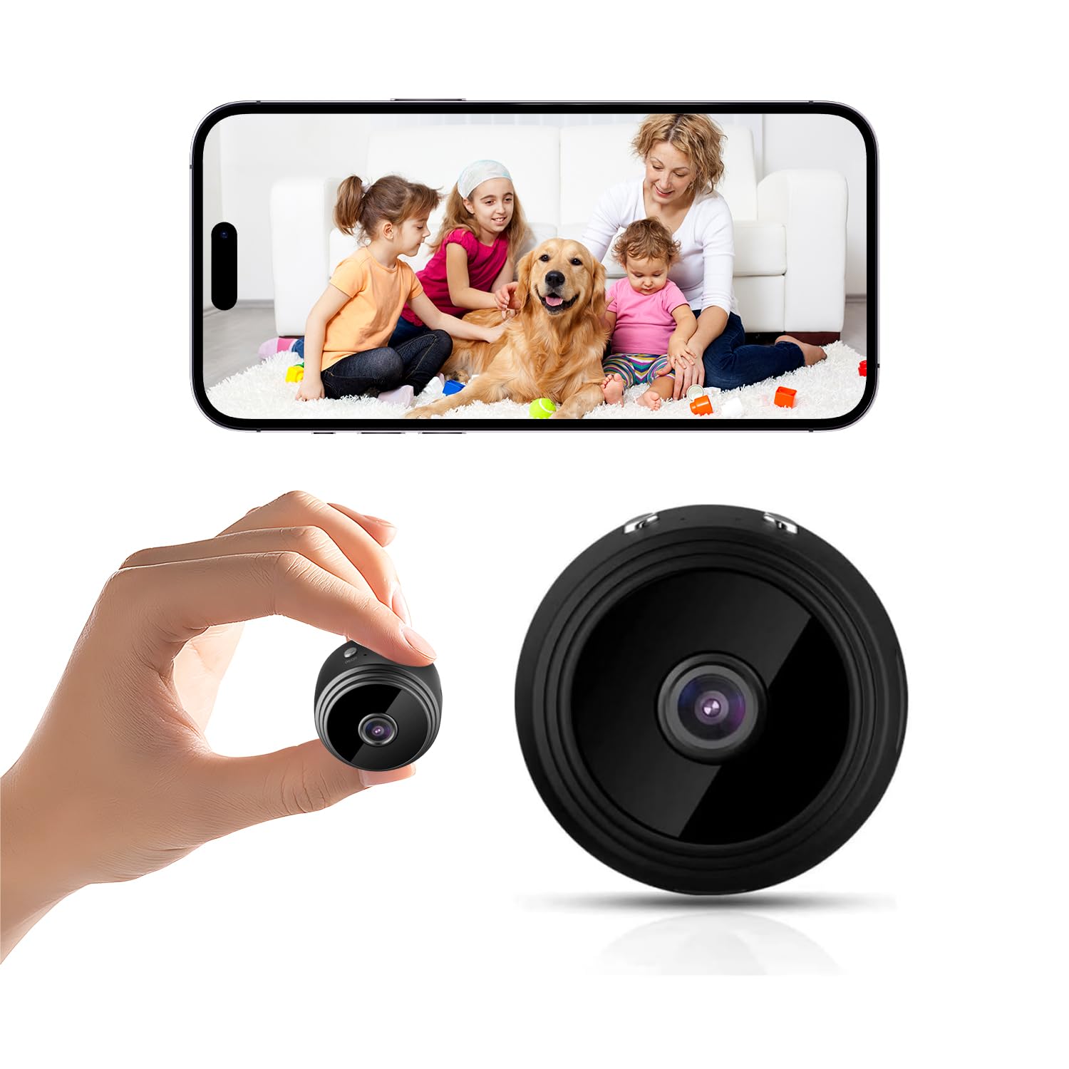 Miniature 1080P WiFi Wireless Small Camera, Indoor Hidden Camera, Home ...