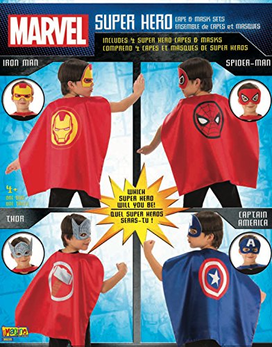 Rubie's MARVEL SUPER HERO Cape Set, Officially Licensed 4 Capes and 4 ...