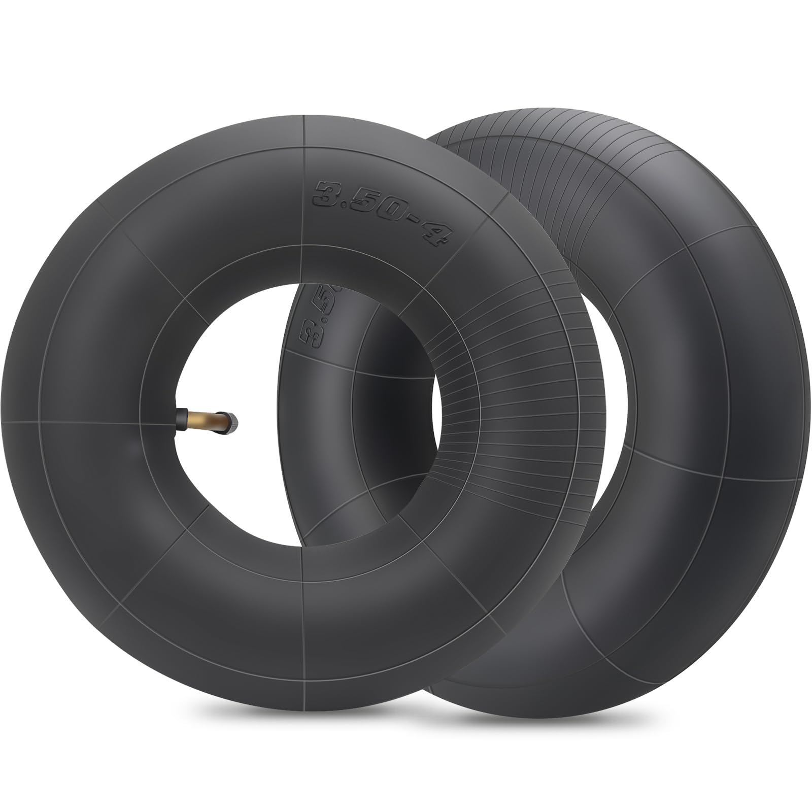 2pcak 4.10/3.50-4" Wheelbarrow Inner Tubes with TR-87 Bent Valve Stem ...