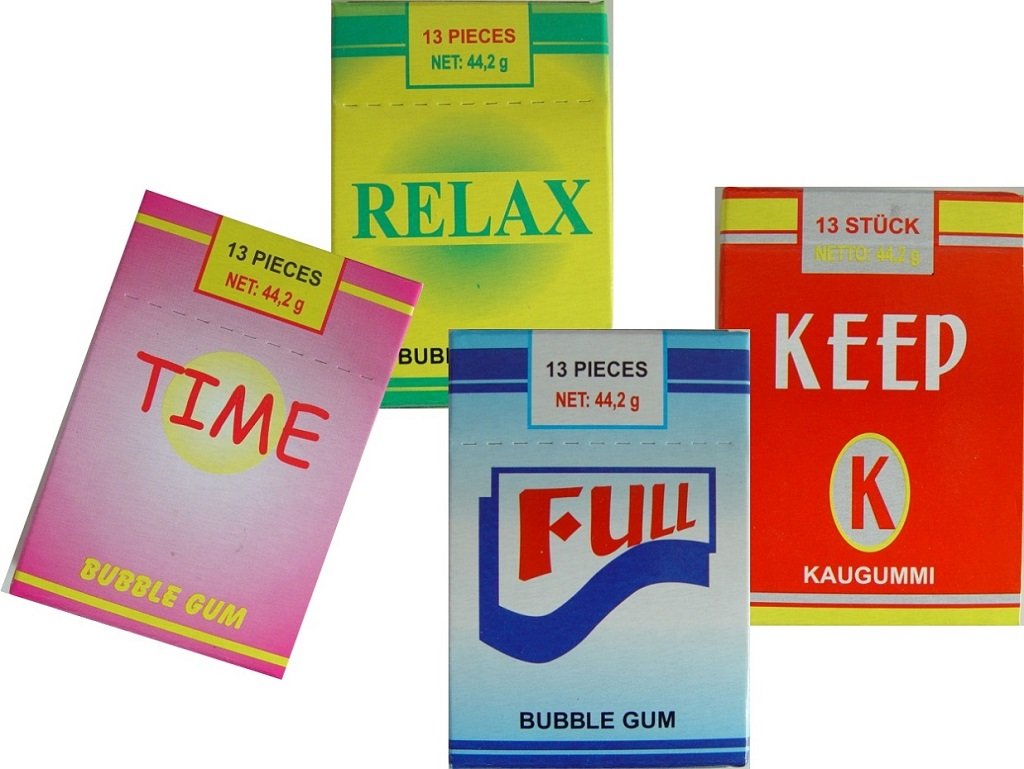 Amazon.com : Smoky Bubble Gum Cigarettes 4 Pack : Grocery & Gourmet Food