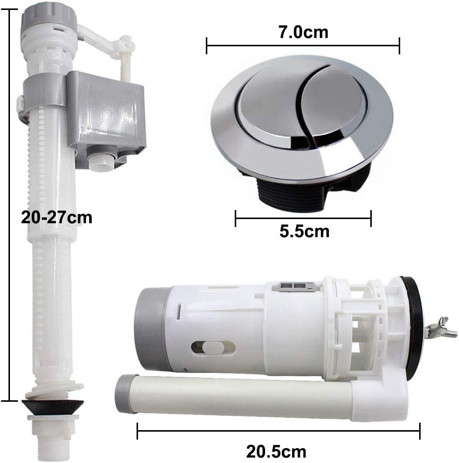 Toilet Cistern Flush Kit, Flush and Fill Toilet Cistern Kit Toilet ...