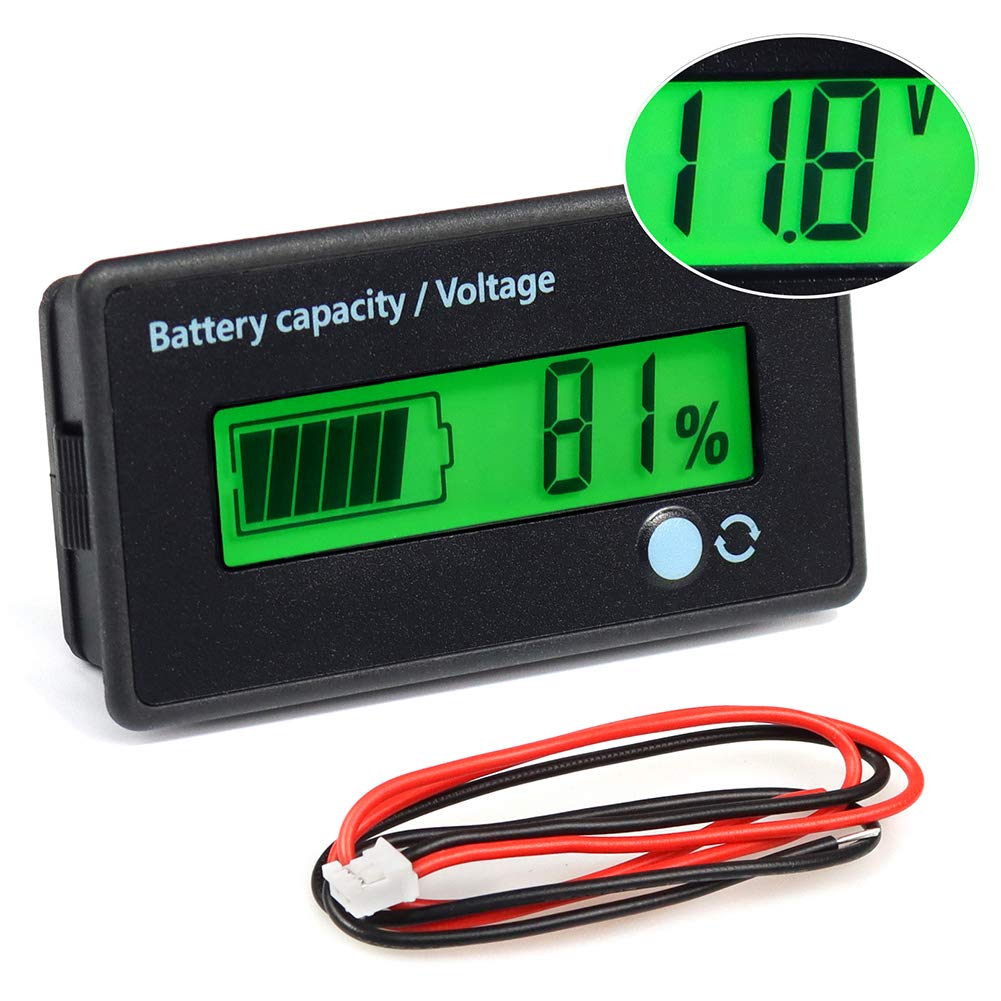 Mua Battery Meter with Alarm Capacity Voltage Monitor DC 12V 24V 36V ...