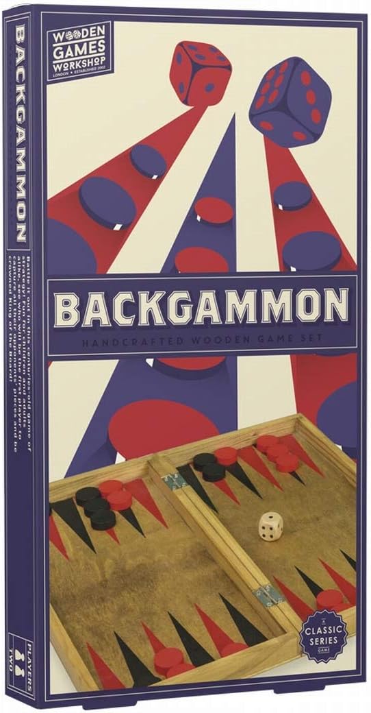 Wooden Backgammon Board Game – Traditional / Classic Wooden Family Board Game Backgammon by ...