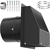 8 Inch Wall Vent Hood Wall Exhaust Vent Cover Outdoor Hooded Wall Vent ...