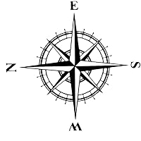 Amazon.com: Custom Vinyl Compass Rose Decal - Bumper Sticker, for ...