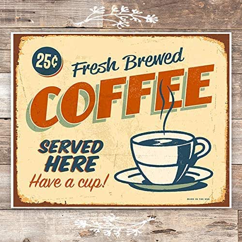 Amazon.com: Fresh Brewed Coffee Sign - Art Print - Unframed - 8x10 ...