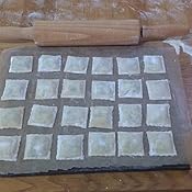 24-Hole aluminum square Ravioli maker (47x47 mm) with rolling pin Cod ...