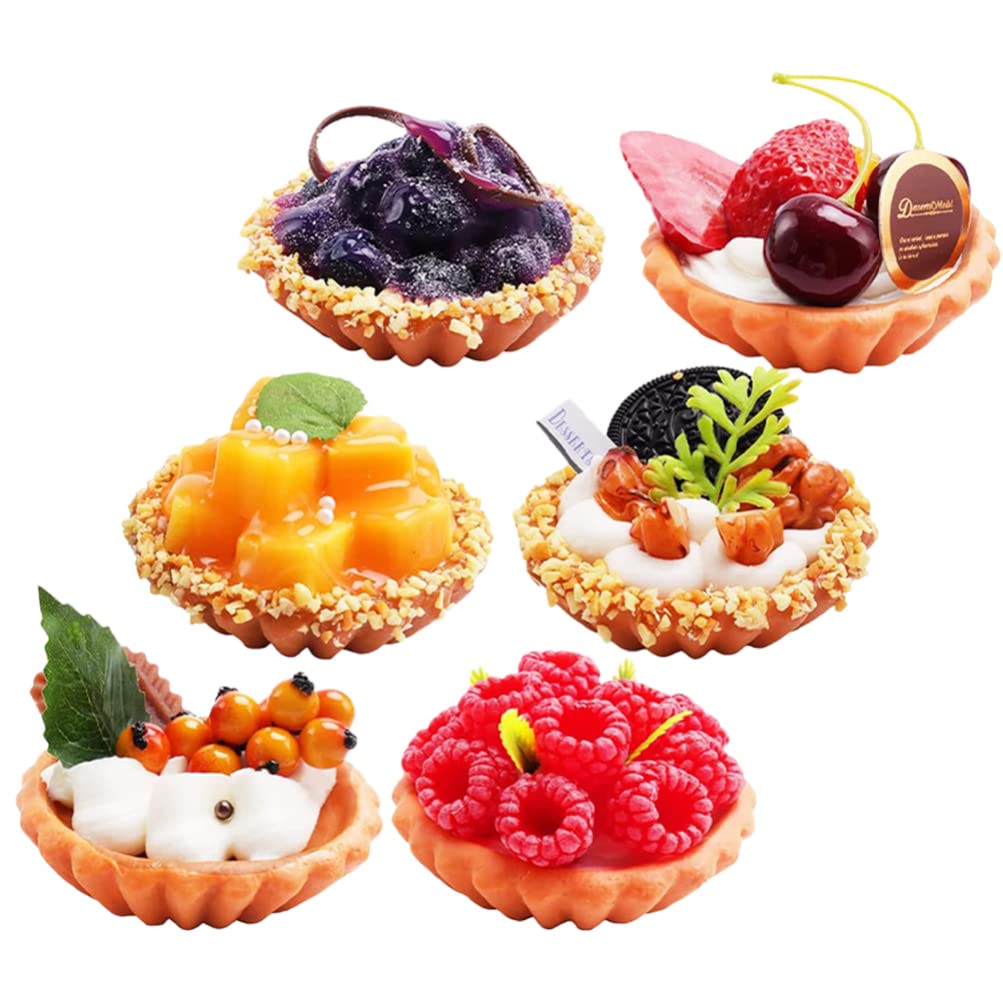 UPKOCH 6pcs Fake Cake,Artificial Food Egg Tart Models, Realistic ...