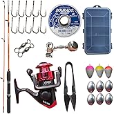 Kit De Pesca Completo 2 Varas 1,20m 10kg 2 Molinete + Itens : Amazon.com.br: Esporte