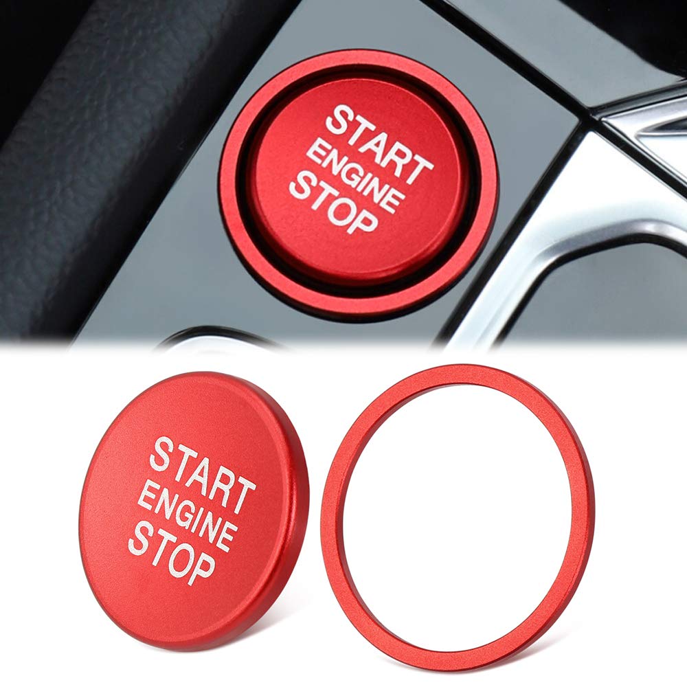 Car Keyless Engine Start Stop Push Button Cover with Surrounding Trim ...