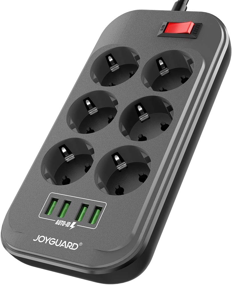 Steckdosenleiste 2M, Joyguard Mehrfachsteckdose USB Steckdosenleiste ...