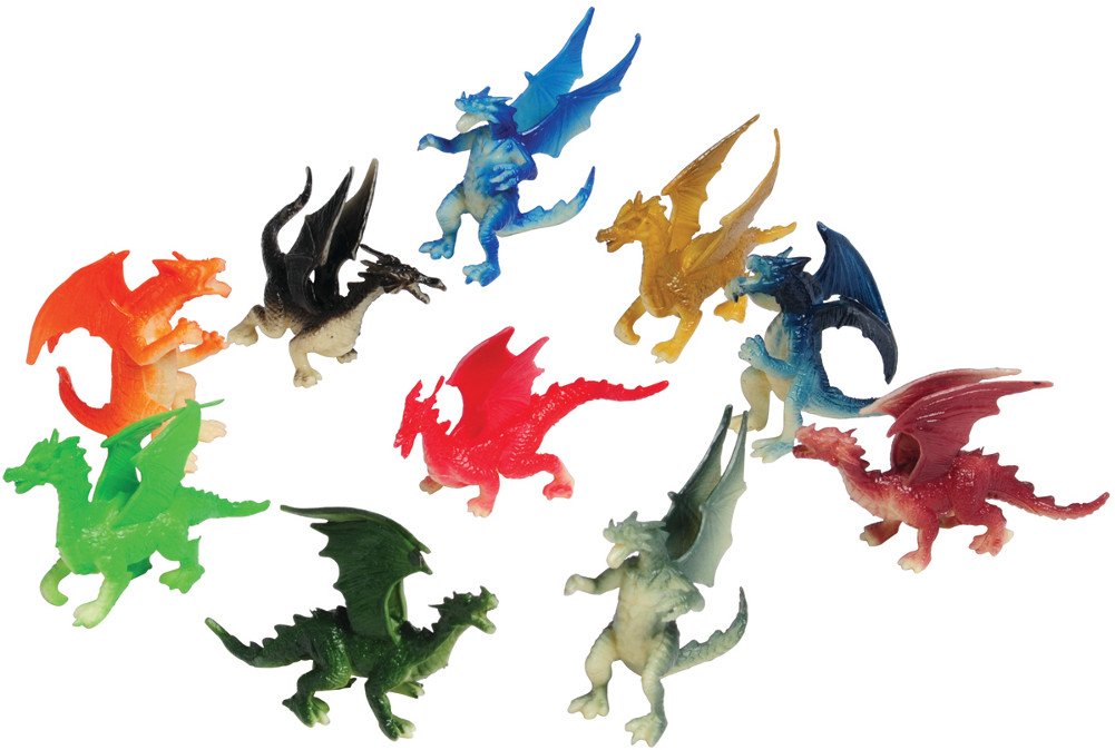 Buy US Toy Assorted Color And Design Mini Dragon Action Figures (12 ...