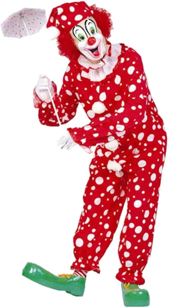 Amazon.com: Adult's Polka Dots Clown Halloween Costume: Clothing
