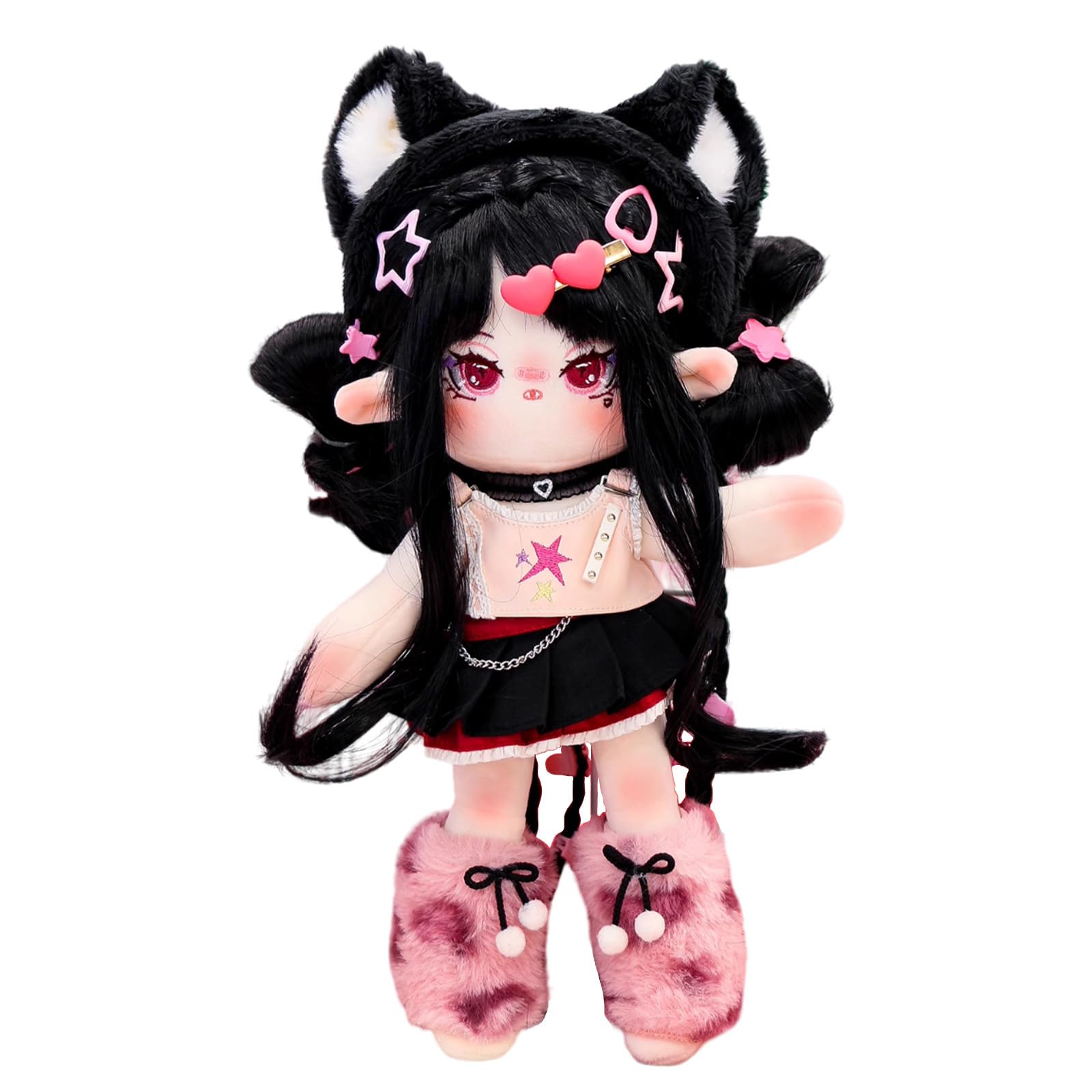 CALEMBOU Plush Doll, 30 cm Cotton Doll with Skeleton, Soft Anime Plush ...