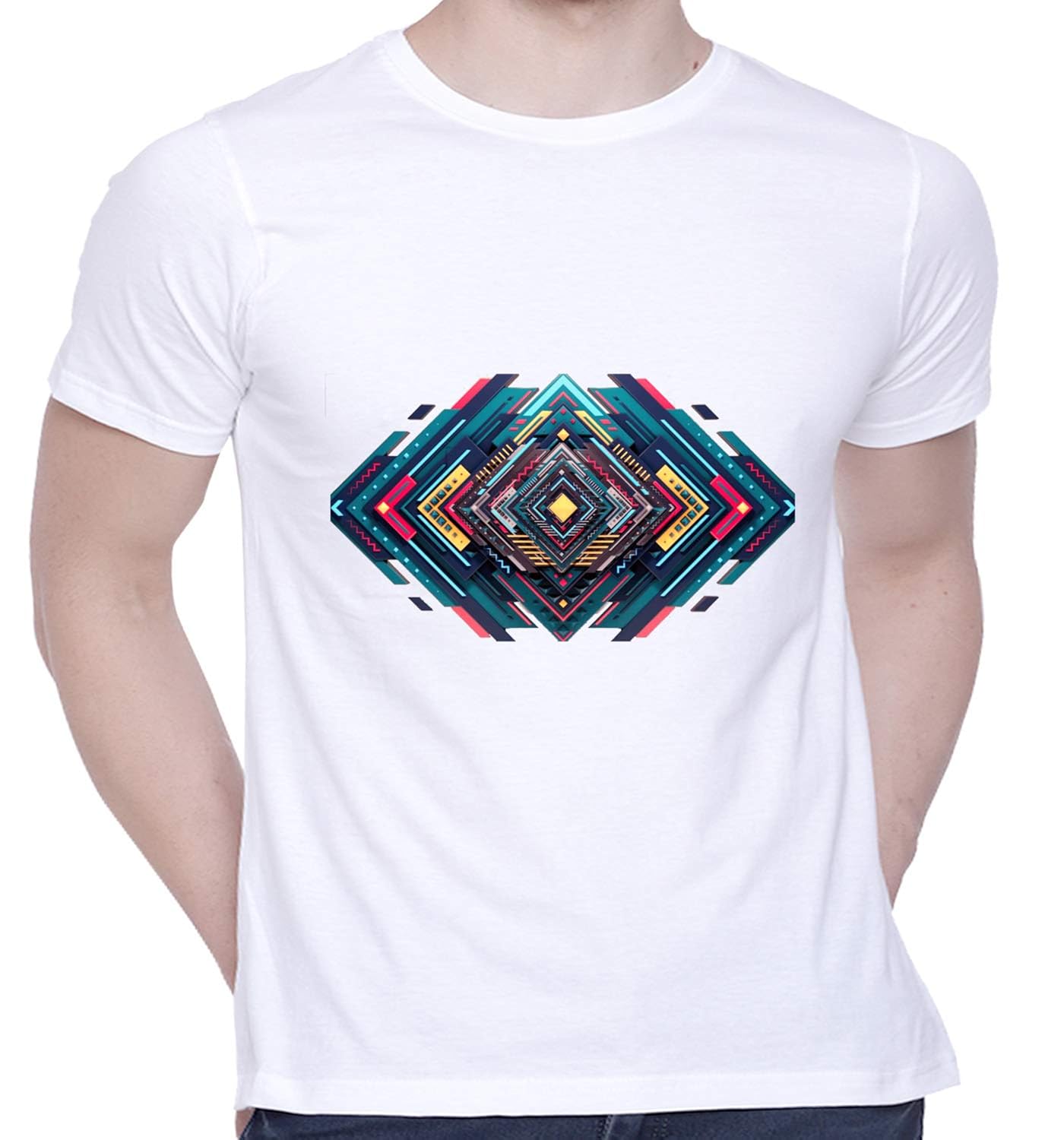 CreativiT Graphic Printed T-Shirt for Unisex Abstract Graphic Design ...