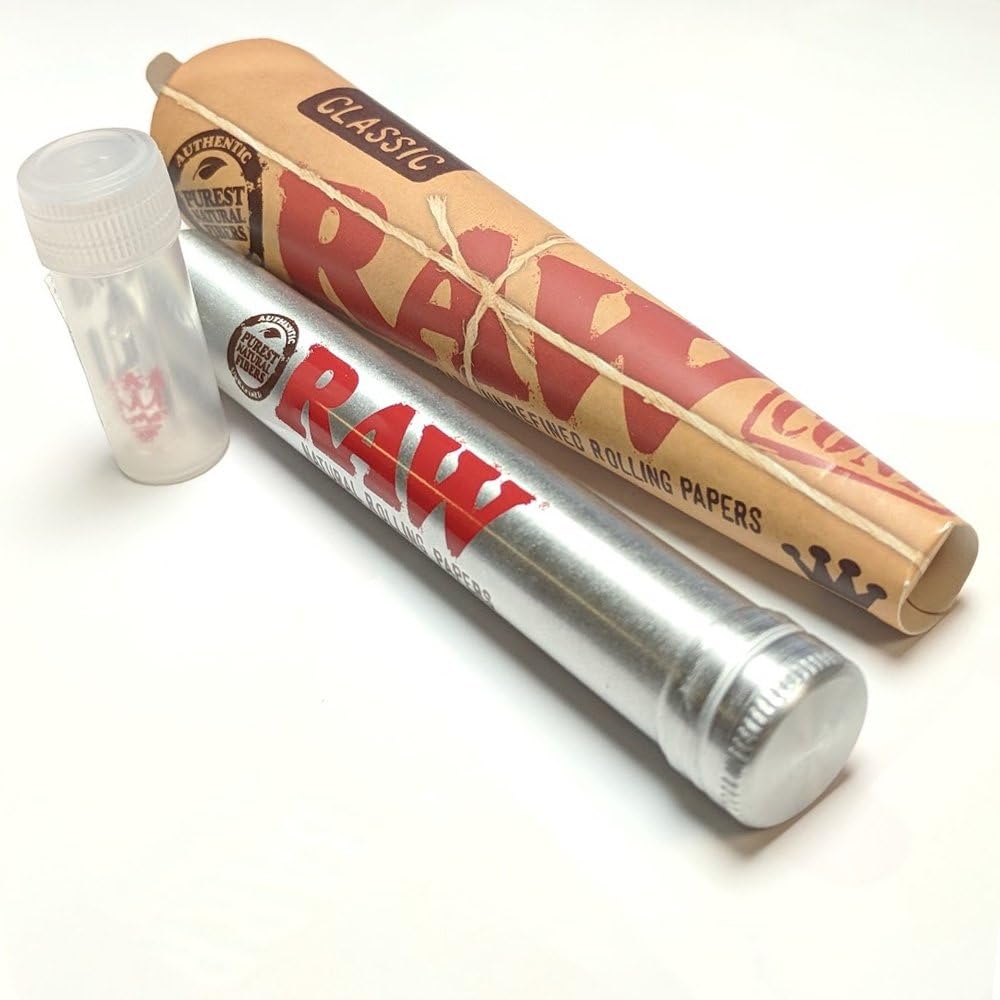 RAW Aluminium Cone Tube - Pre Rolled Storage Tube SMO-KING G tip combo ...