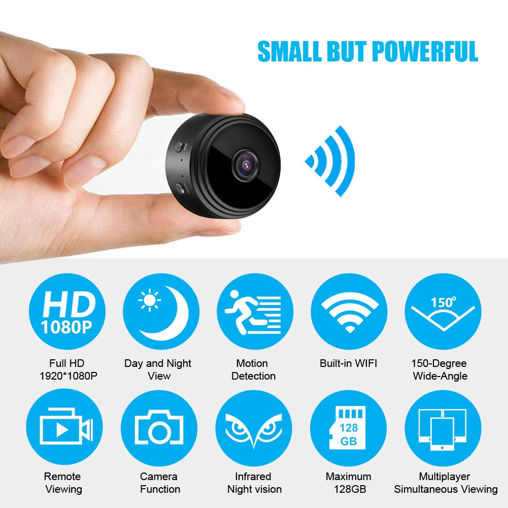 FHD 1080P Mini Telecamera Wireless WiFi Microcamera Spia Nascosta con ...