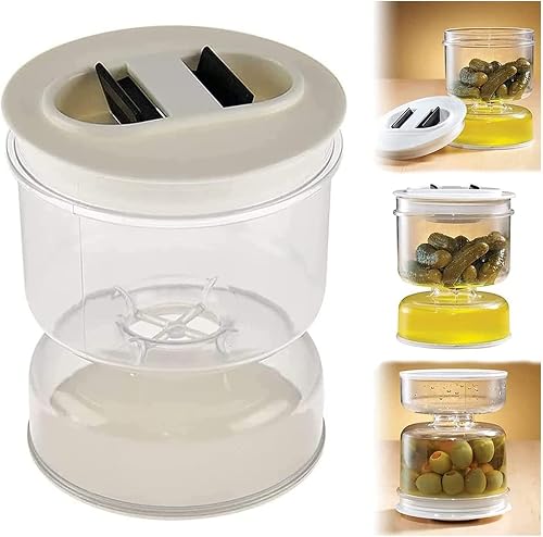 XCVBNM Pickle and Olive Hourglass Jar - Pickle Grabber, Juice Separator ...