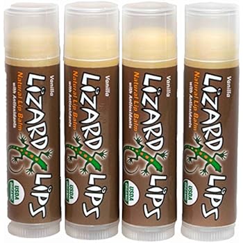 Amazon.com: Lizard Lips SPF 22 Lip Balm - Original Vanilla 4 Pack (4 ...