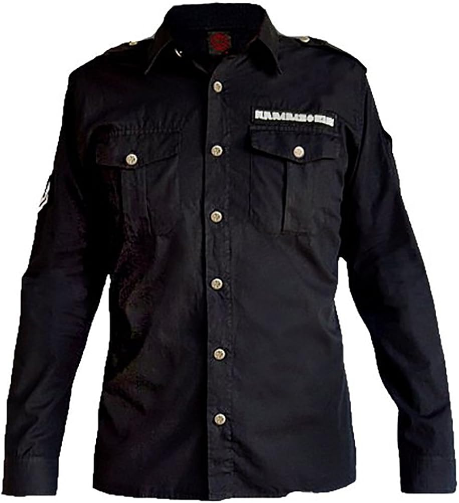 Rammstein Herren Hemd mit langem Arm, Offizielles Band Merchandise Fan ...