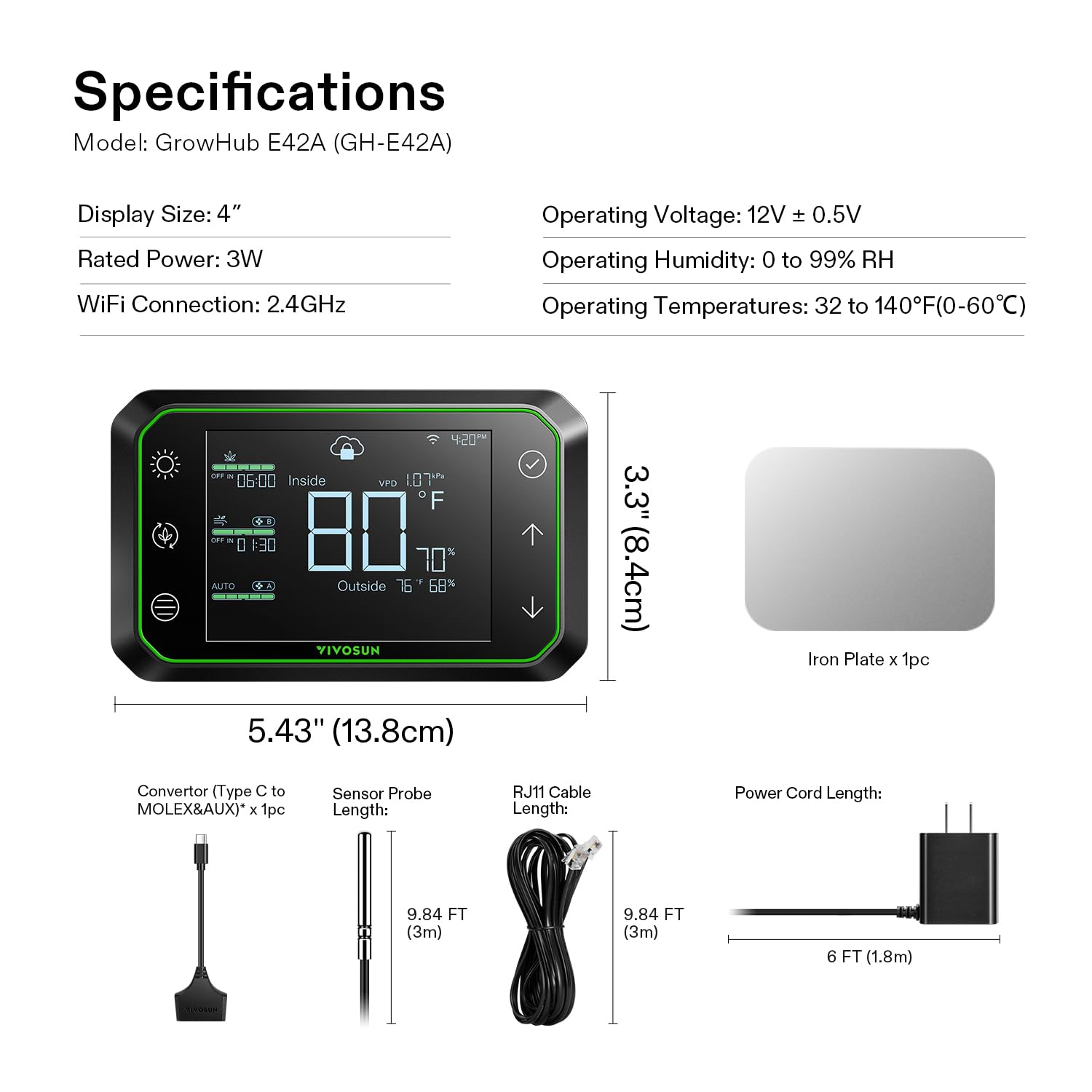 VIVOSUN GrowHub E25 Controller For Smart Grow Tents - WiFi App Control ...