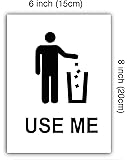 SIGN EVER™ Use Dustbin Sign Board Collage Office Signage Business 3mm ...