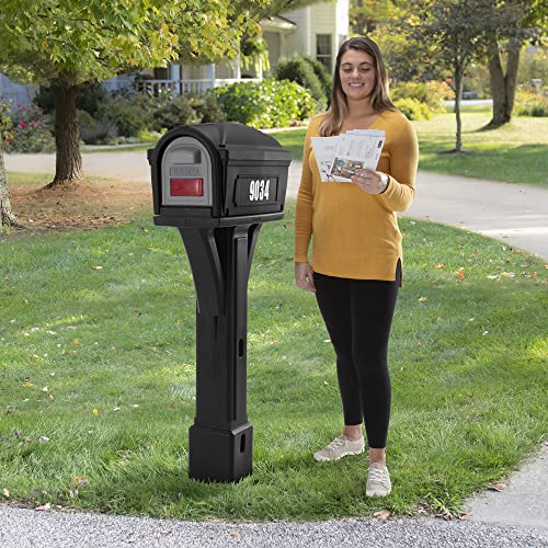 Simplay3 Classic Plastic Residential Mailbox & Post Mount Combo Kit ...