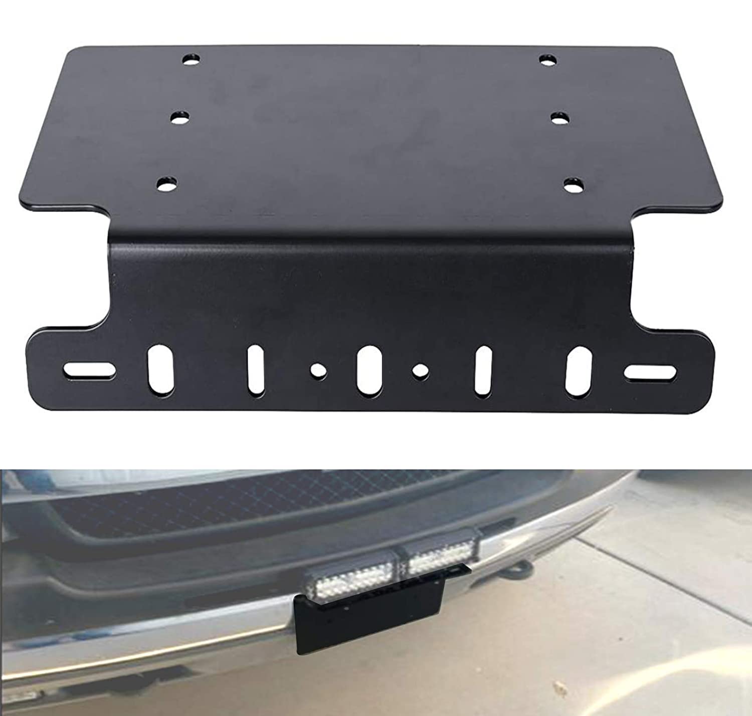 ALAVENTE Universal License Plate Mount Bracket Heavy Duty Steel Front ...