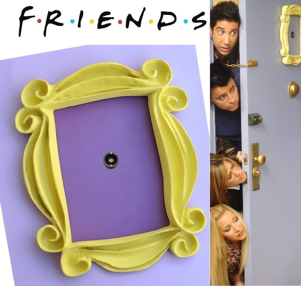 Amazon.com: LaRetrotienda - FRIENDS TV SERIES, YELLOW PEEPHOLE FRAME ...