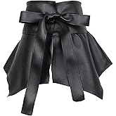 DUDOK Skirt Belt, PU Leather Wide Waist Belt, Comfortable Women Ruffle ...