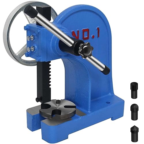 PNBO Arbor Press 1 Ton, Ratchet Leverage Press with Handwheel, 5.5 ...