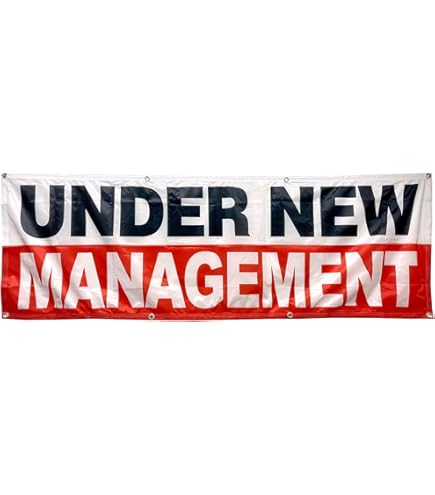 Under New Management Logo Under New Management Sign Hi Res Stock