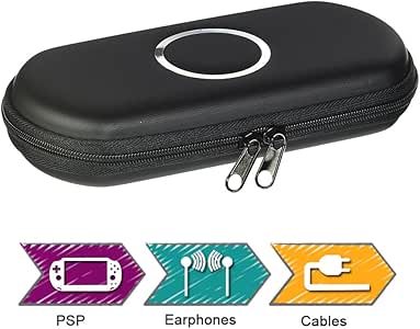 Amazon.com: ElementDigital PSP Carrying Case Travel Pouch Game Hard ...