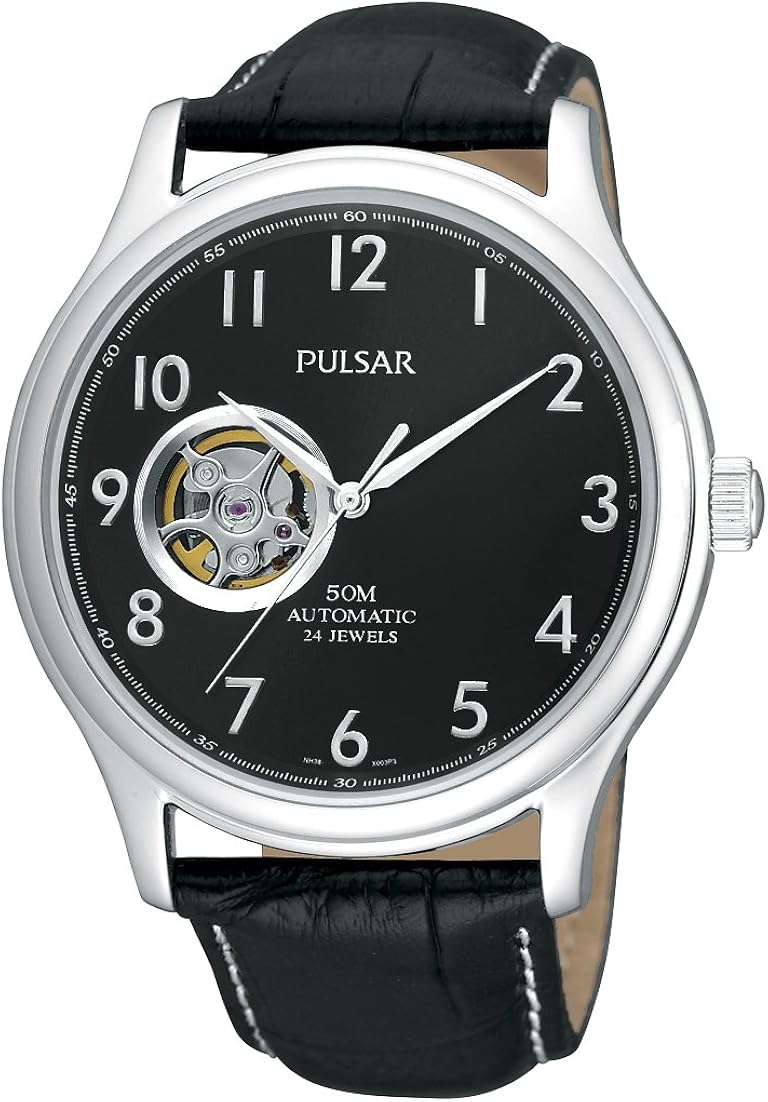 Amazon.com: Pulsar York Mens Analog Automatic Watch with Leather ...