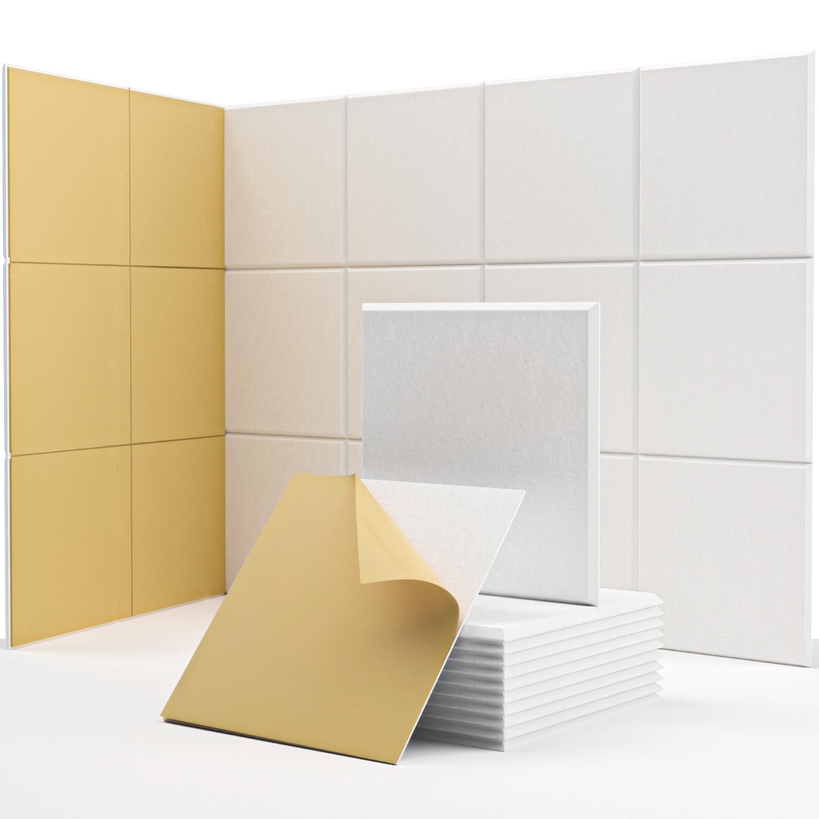Soundproof Wall Panels, Kuchoow Acoustic Panels Self-Adhesive, 18 Pack ...