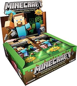 Amazon.com: Minecraft Collectible Trading Cards Stickers Pack Box of 24 ...
