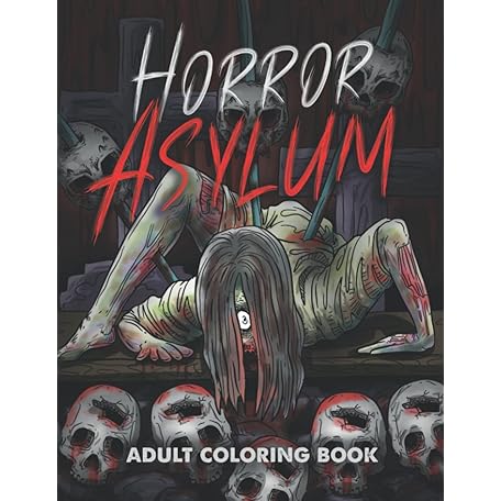 Mua Horror Asylum Coloring Book for Adult: Creepy and Scary Japanese ...