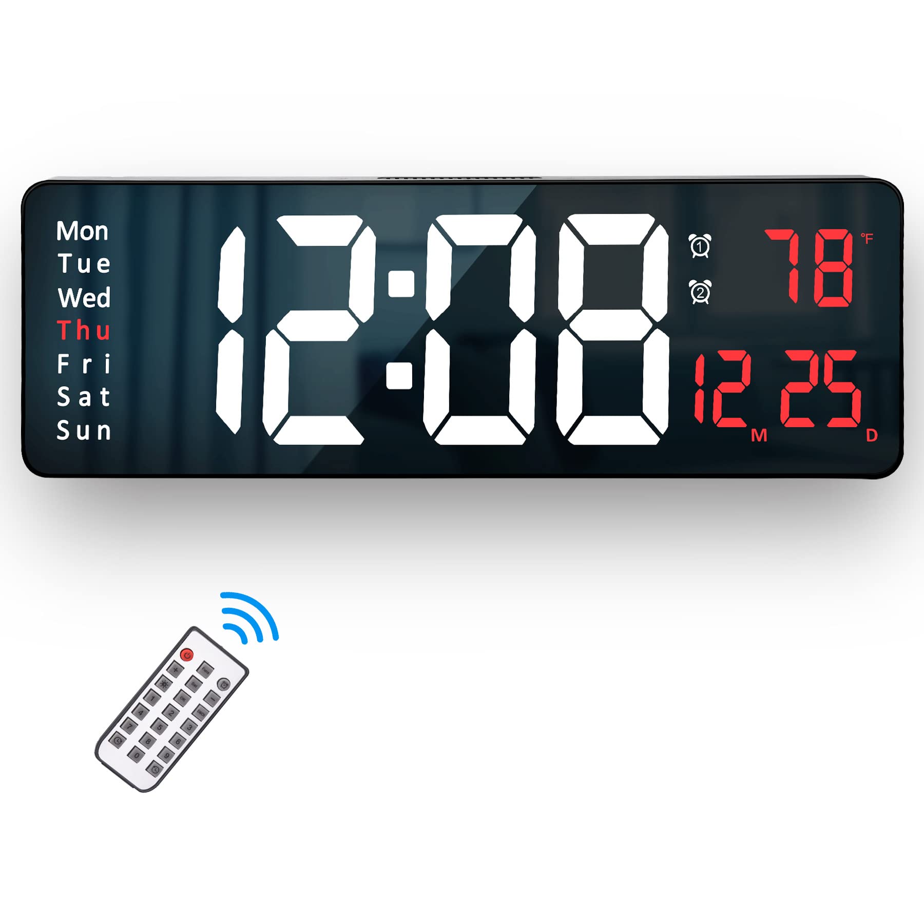 Mua Large Digital Wall Clock, 16.2” LED Digital Clock Large Display ...