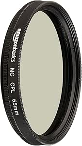 Amazon.com : Amazon Basics Circular Polarizer Camera Lens Filter - 55 ...