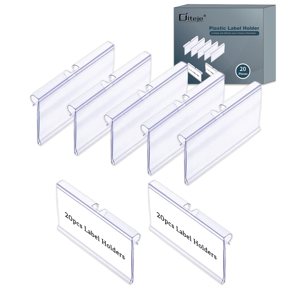 Mua 20Pcs Plastic Wire Shelf Label Holder,Wire Rack Holders Retail Sign ...