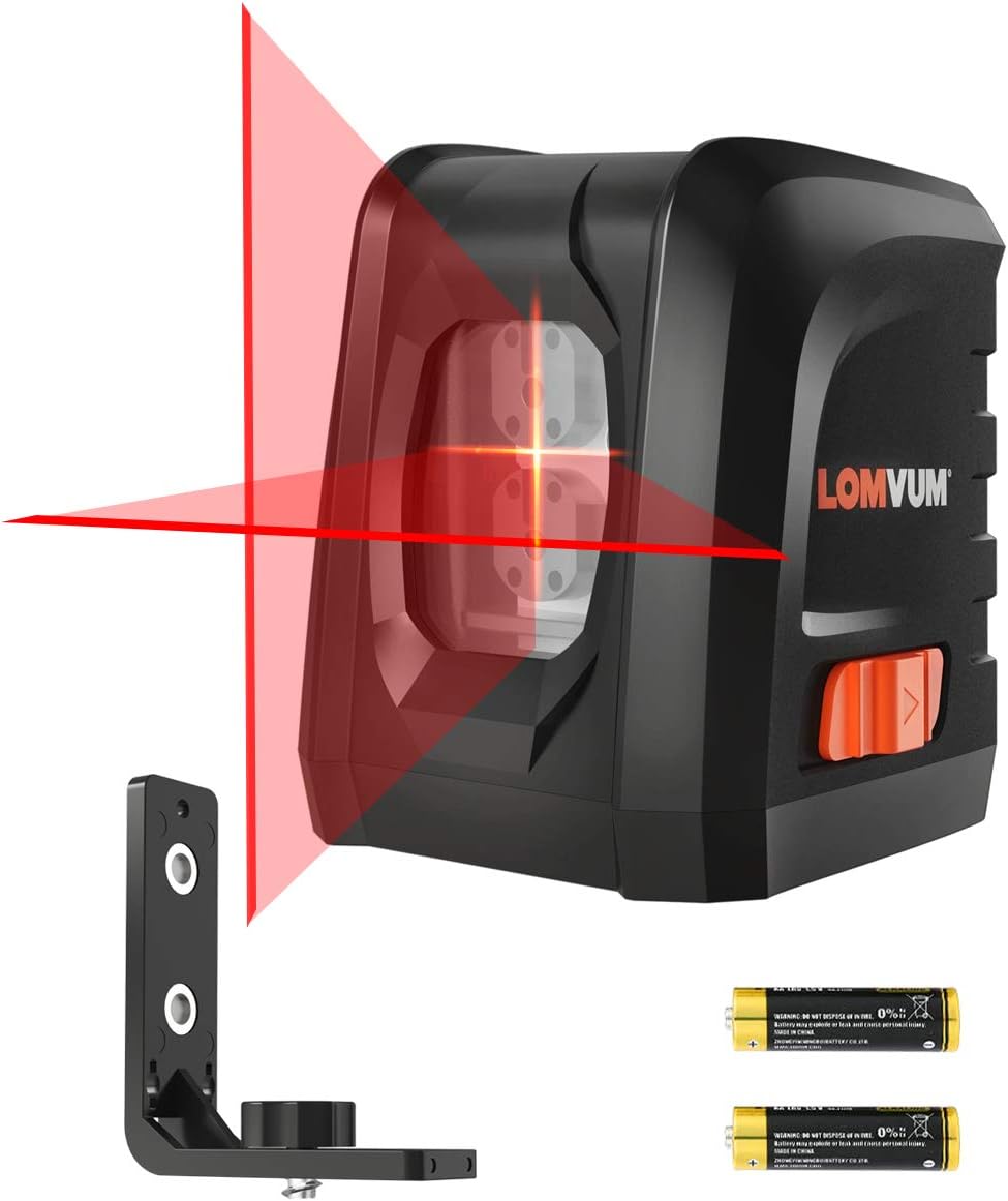 Lomvum Self-Leveling Laser Level with Cross Line Infrared Red Beam ...
