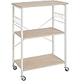Amazon.com: Amazon Basics 3-Tier Kitchen Microwave Utility Cart with ...