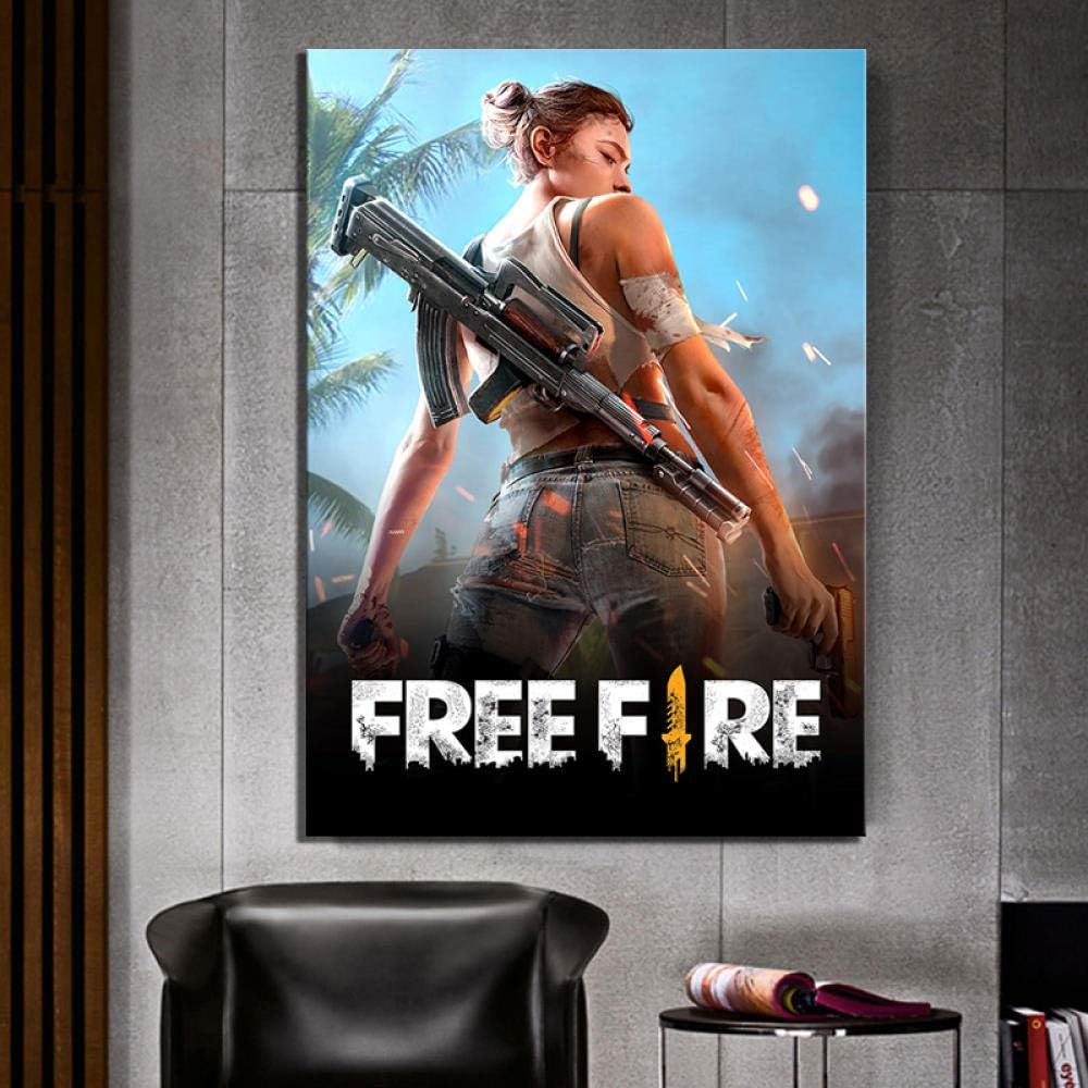 DXNB 1 Pieza HD Imagen de Dibujos Animados Garena Free Fire Game Poster ...
